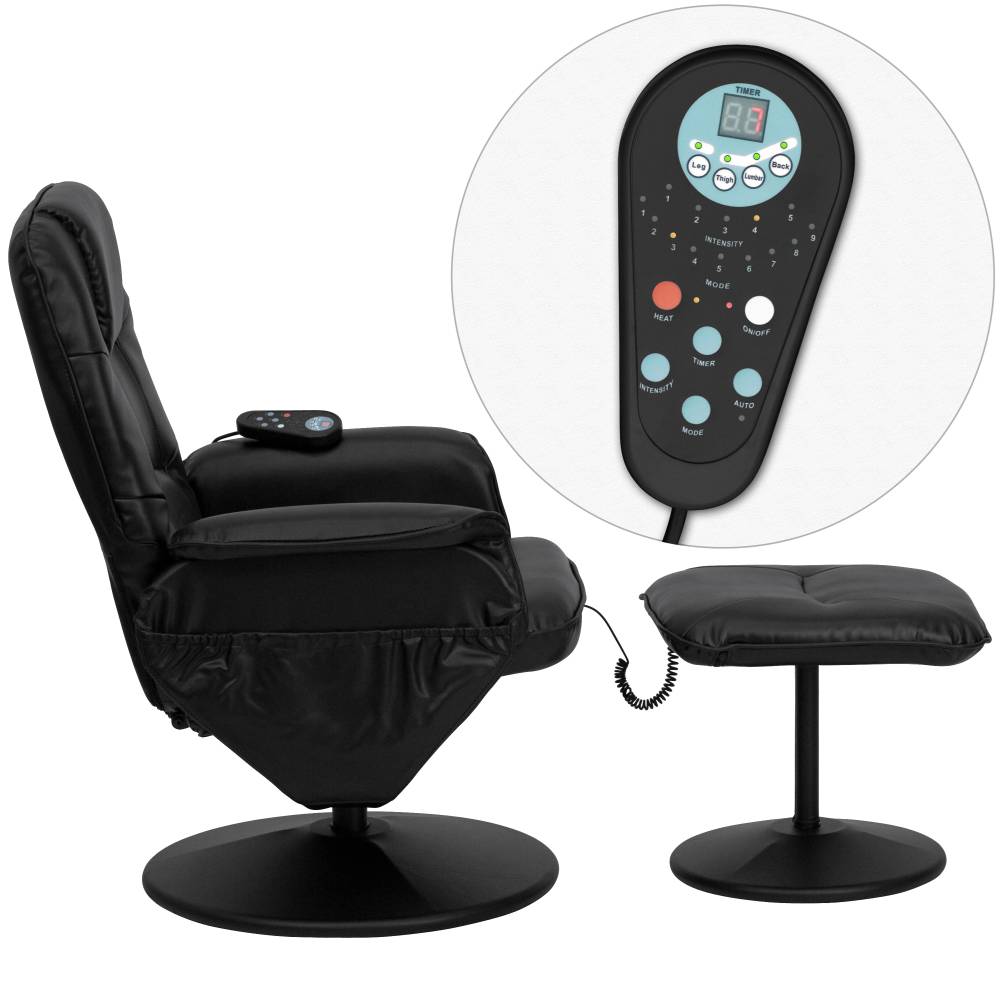 DIONYSUS Massaging Adjustable Recliner with Deep Side Pockets and ...
